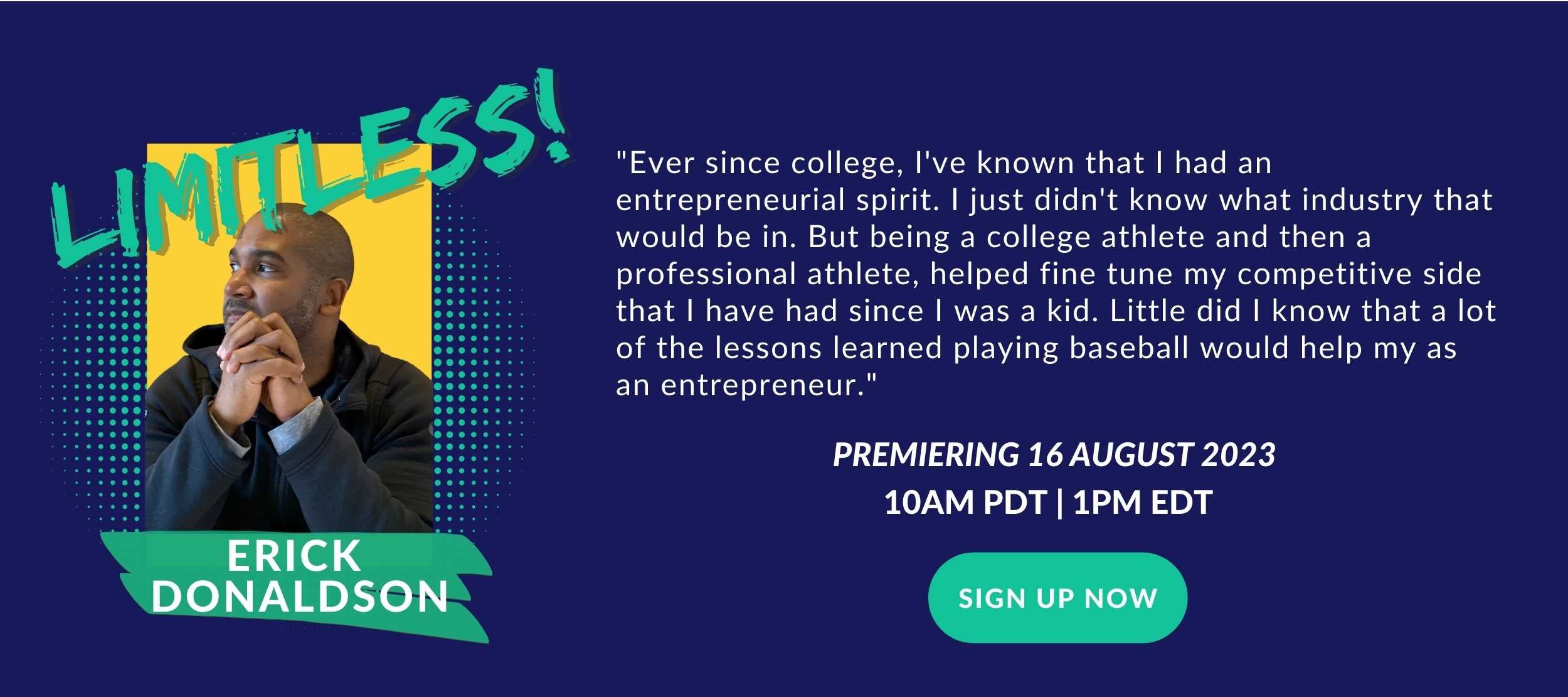 Sky’s the Limit’s LIMITLESS! Spotlights Founder Erick Donaldson